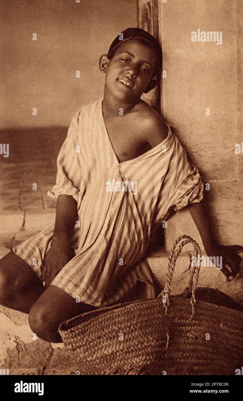 1905 ca , Tunis , Tunisia : Orientalis photo of tunisian boy by ...