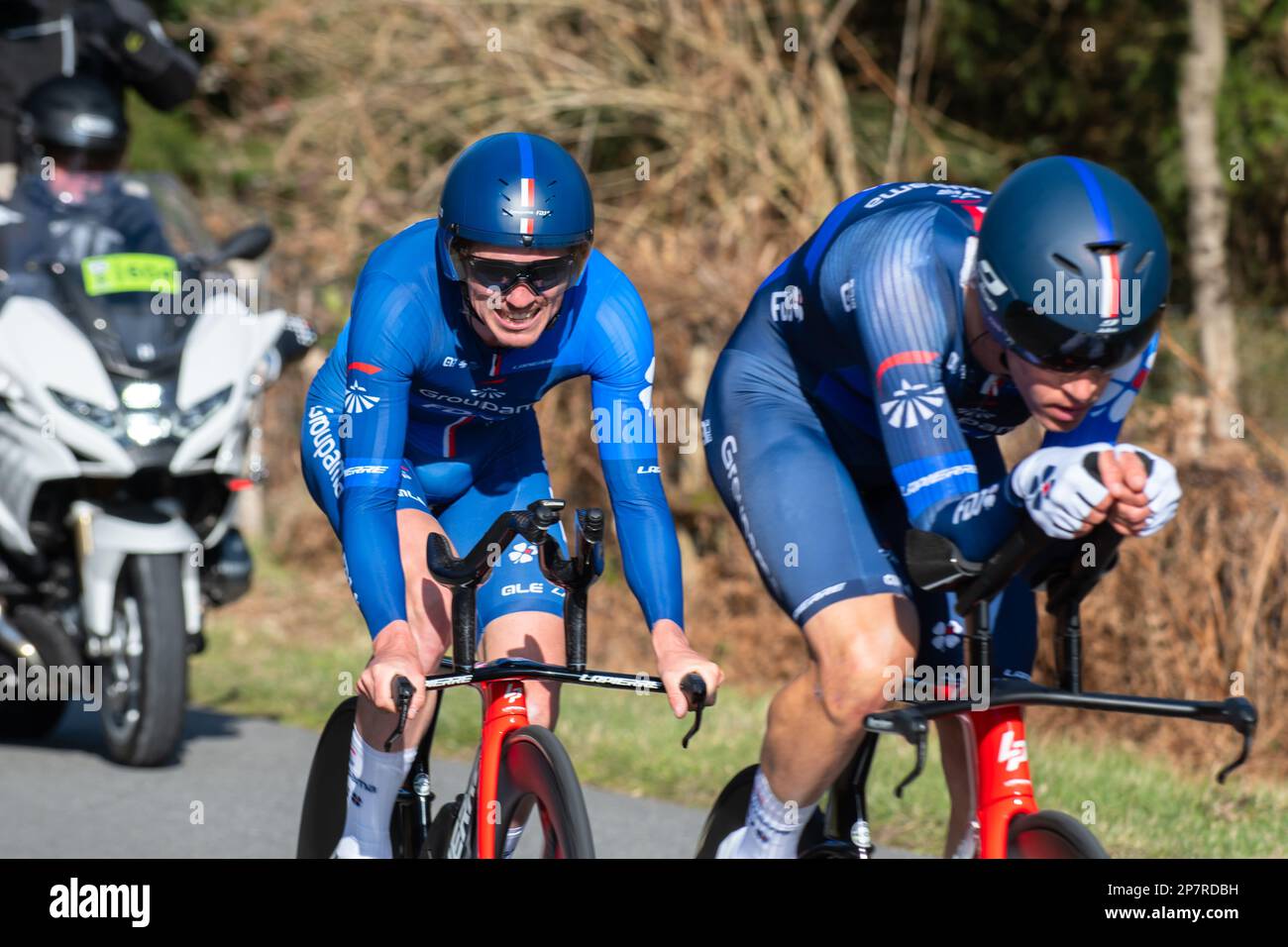Dampierre En Burly, France. 07th Mar, 2023. David Gaudu (L) of Groupama ...