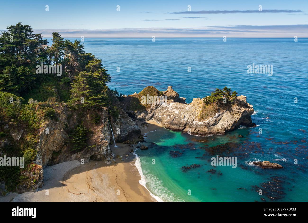 Overlook of McWay Falls at Big Sur Stock Photo - Alamy