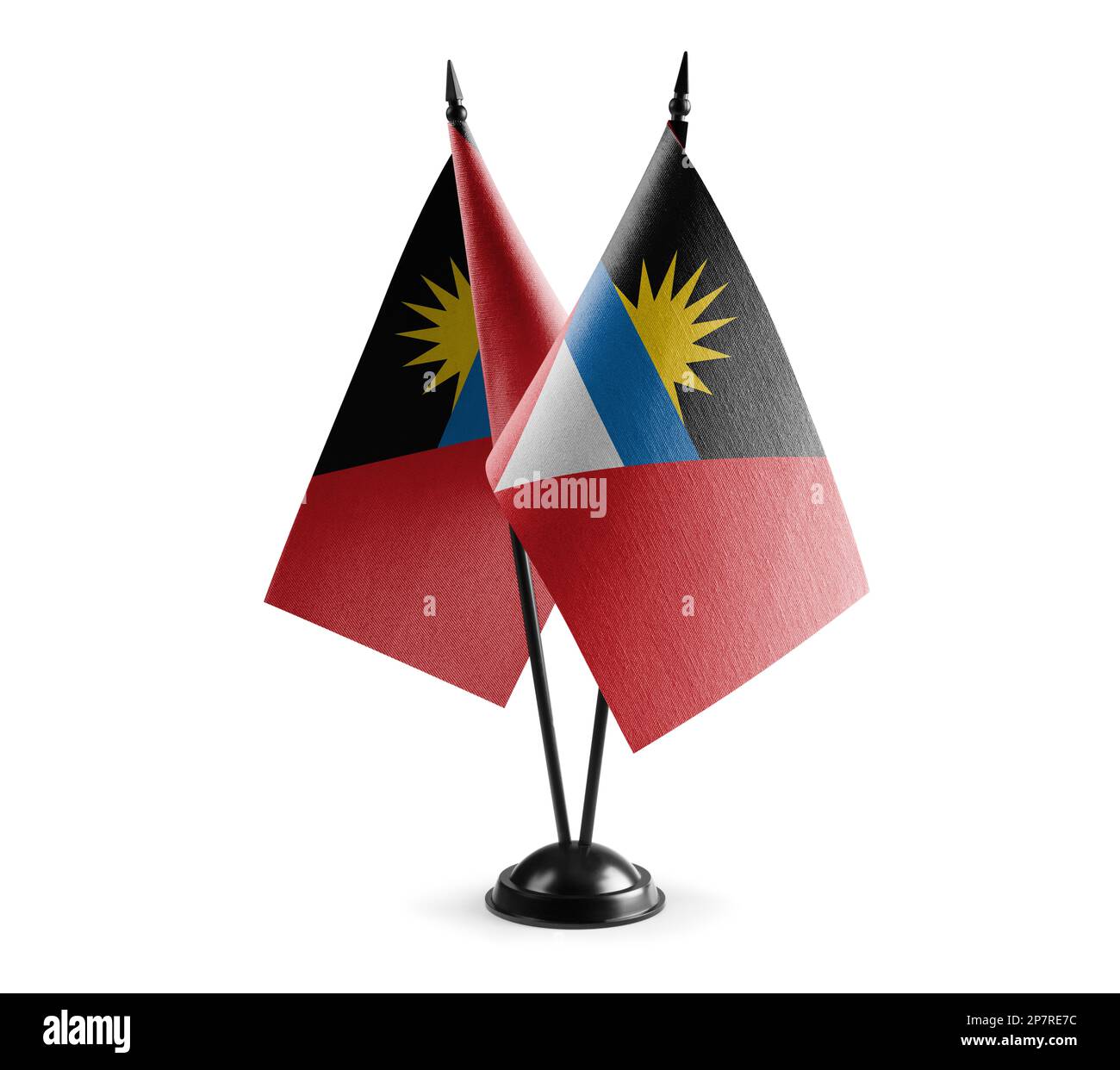 Small national flags of the Antigua and Barbuda on a white background ...