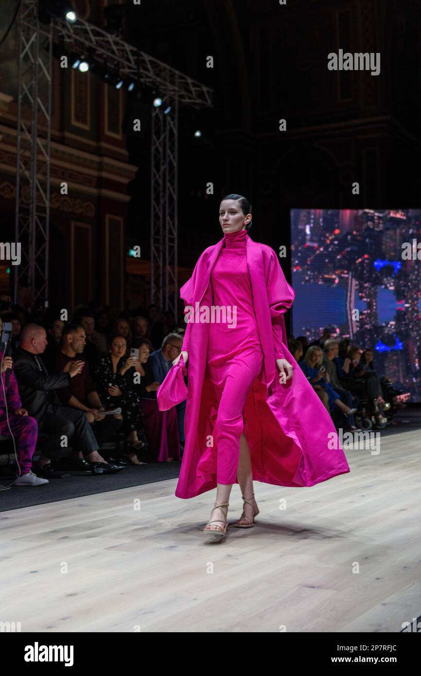 Melbourne, Australia. 08th Mar, 2023. A model showcases designs by ...