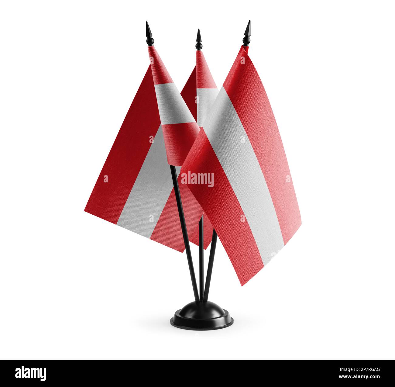Small national flags of the Austria on a white background Stock Photo ...