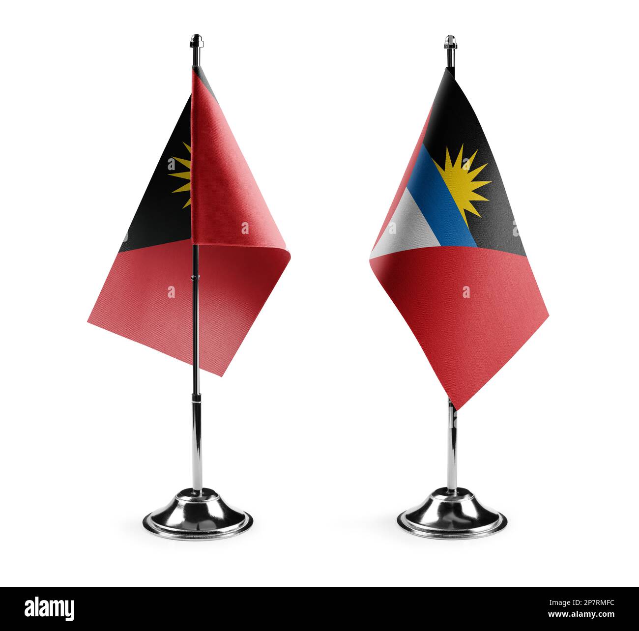 Small national flags of the Antigua and Barbuda on a white background ...