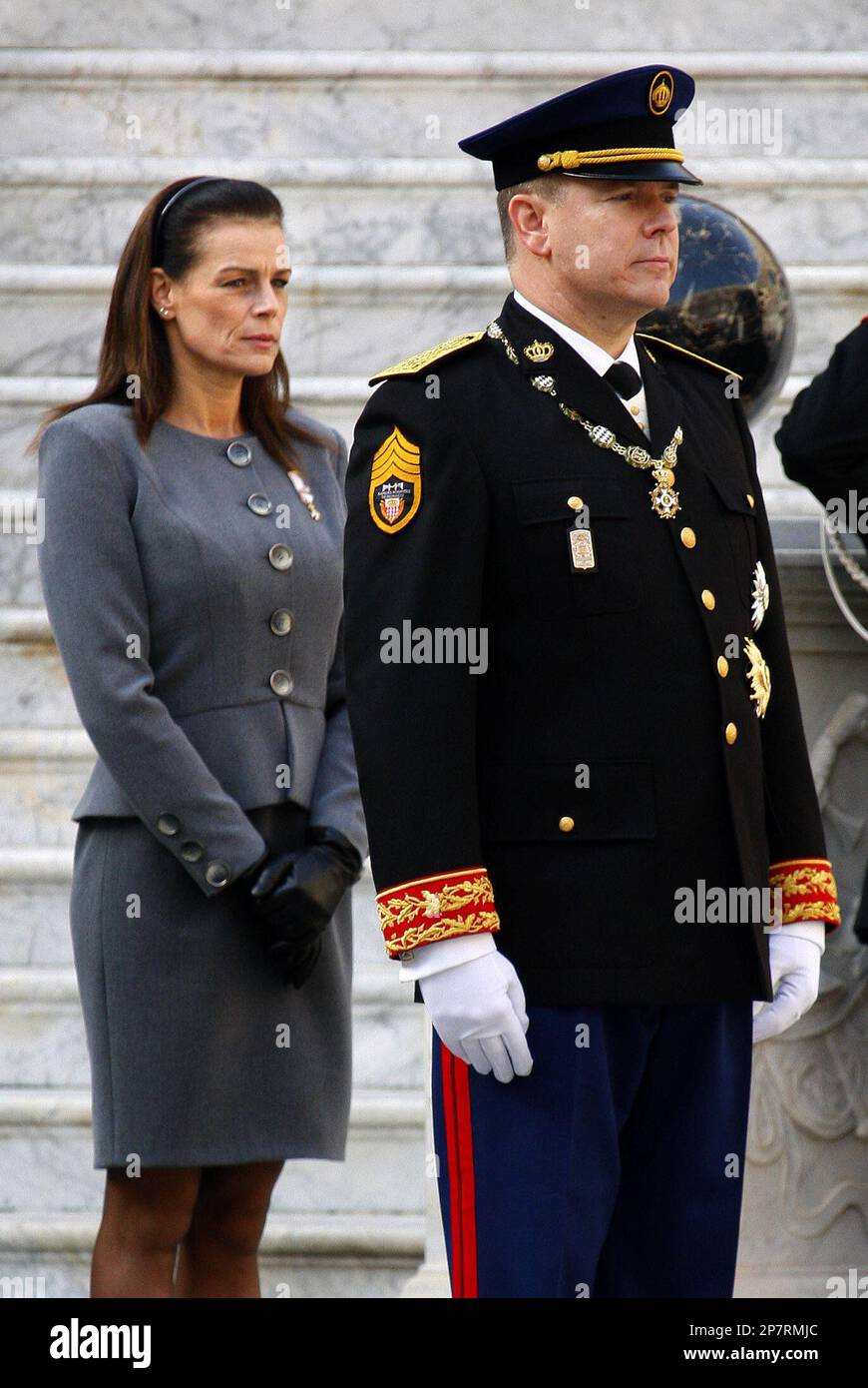 Princess Stephanie of Monaco and Prince Albert II of Monaco attend a ...