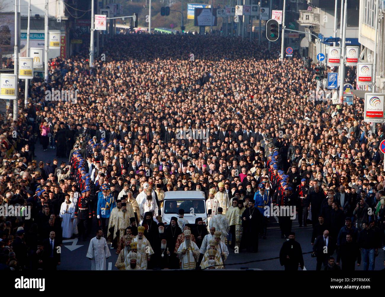 Thousands of people follow funeral procession of late Patriarch Pavle ...
