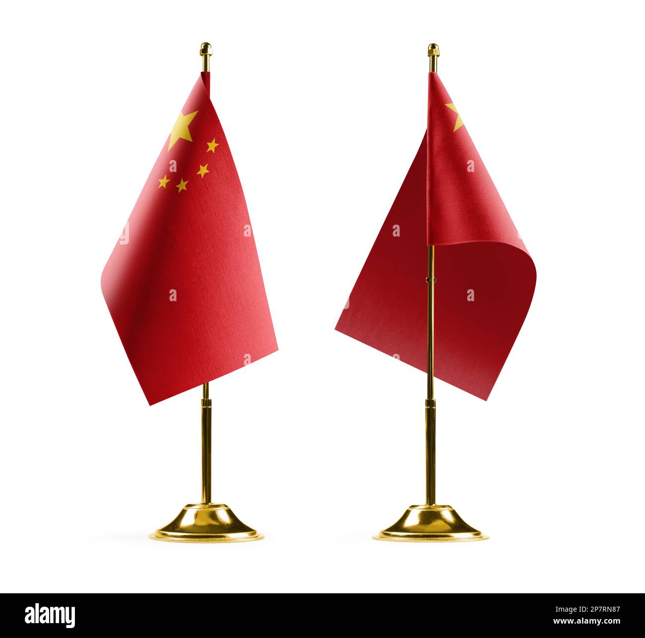 Small national flags of the China on a white background Stock Photo - Alamy