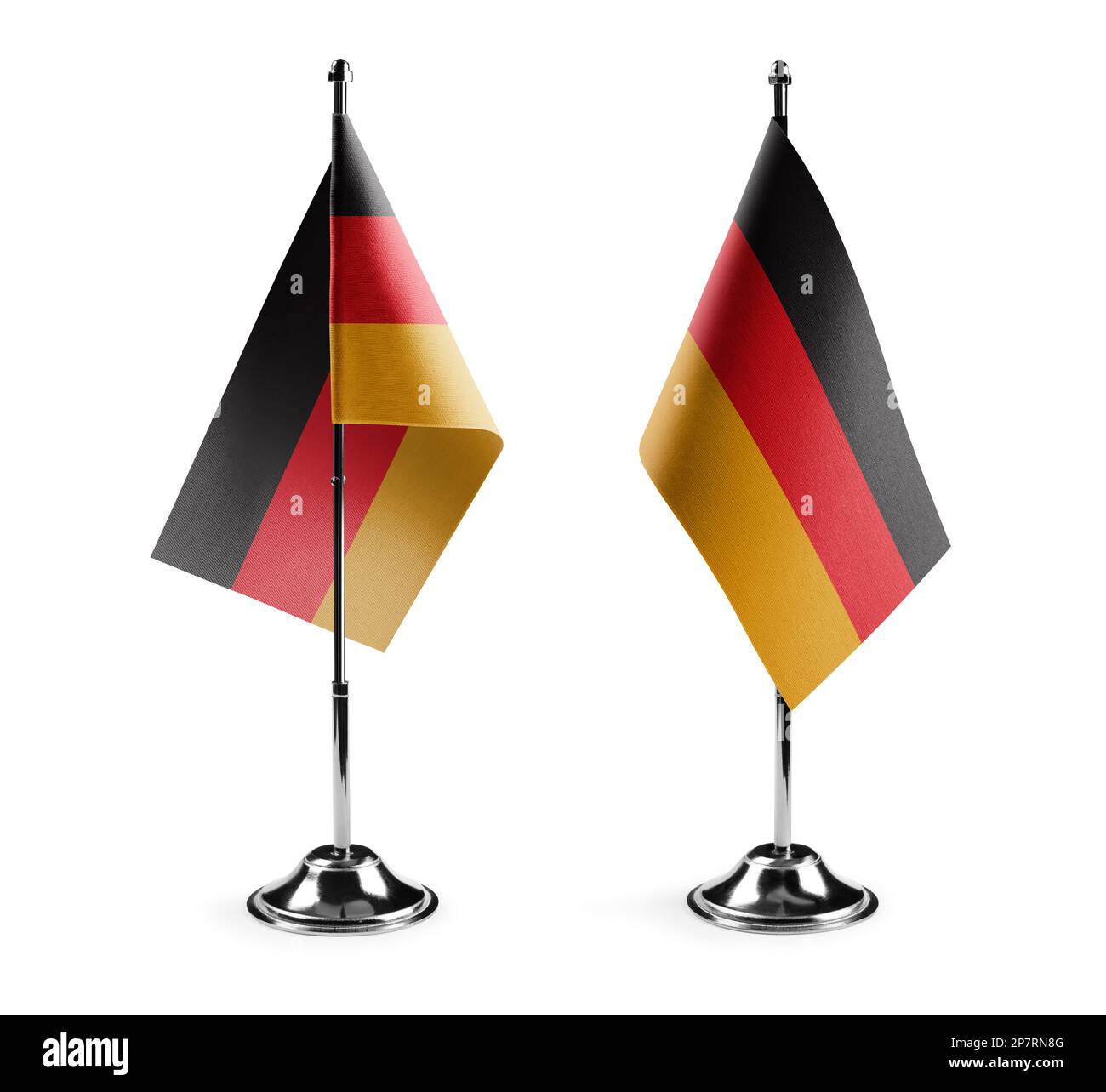 Small national flags of the Germany on a white background Stock Photo ...