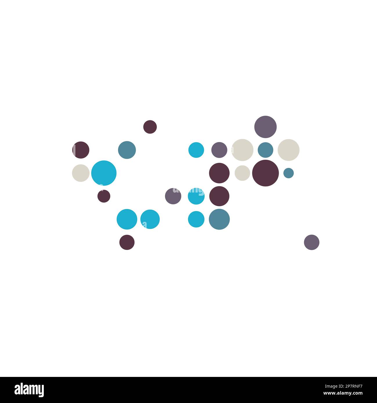 World Map Silhouette Pixelated generative pattern illustration Stock ...