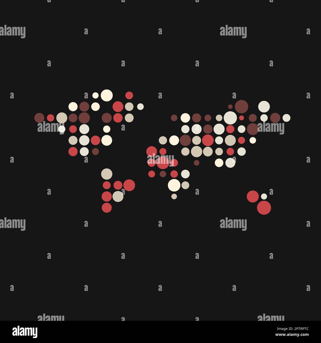 World Map Silhouette Pixelated generative pattern illustration Stock ...