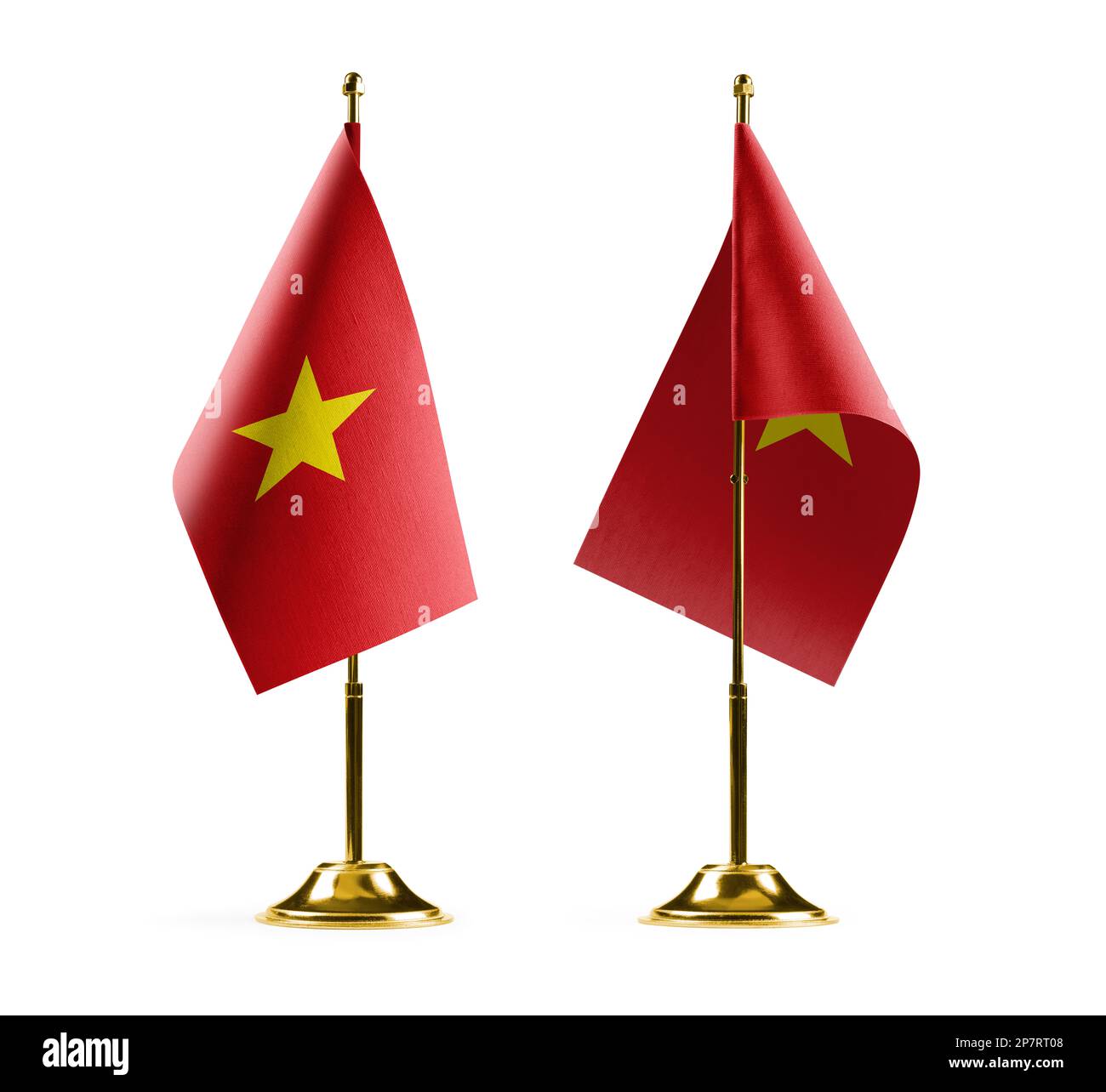 Small national flags of the Vietnam on a white background Stock Photo ...
