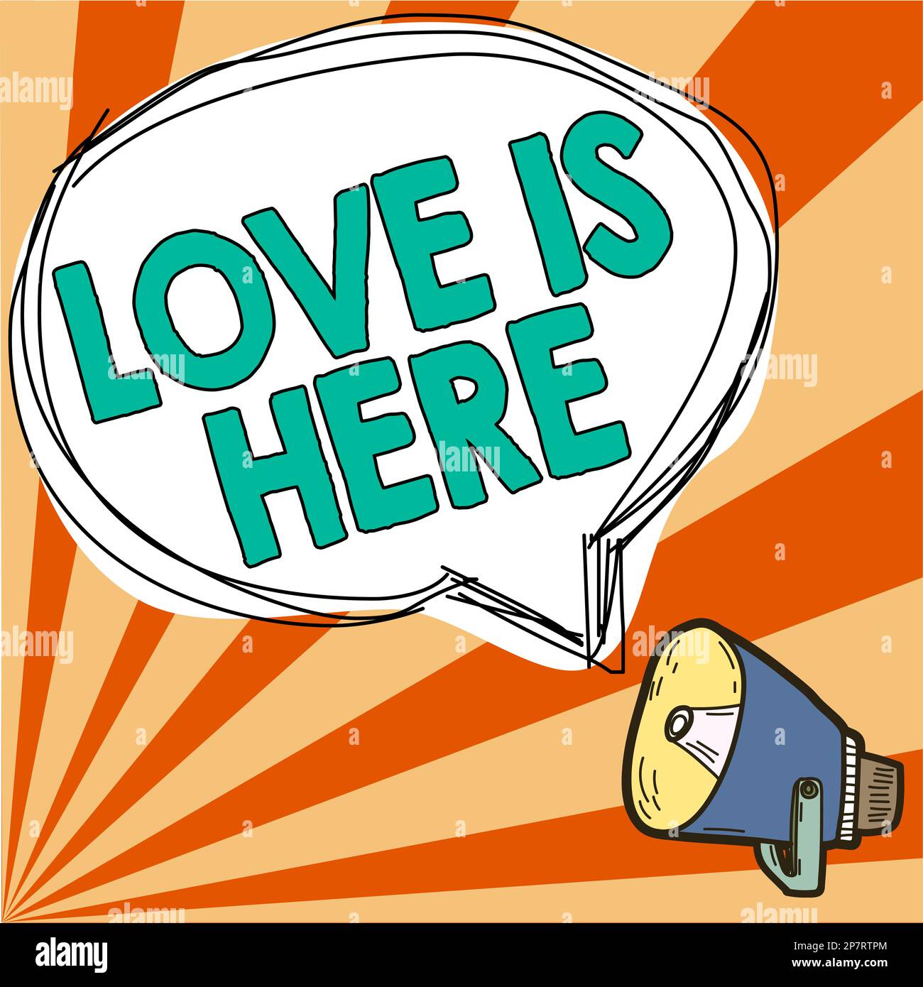 Conceptual display Love Is Here. Business showcase Romantic feeling ...