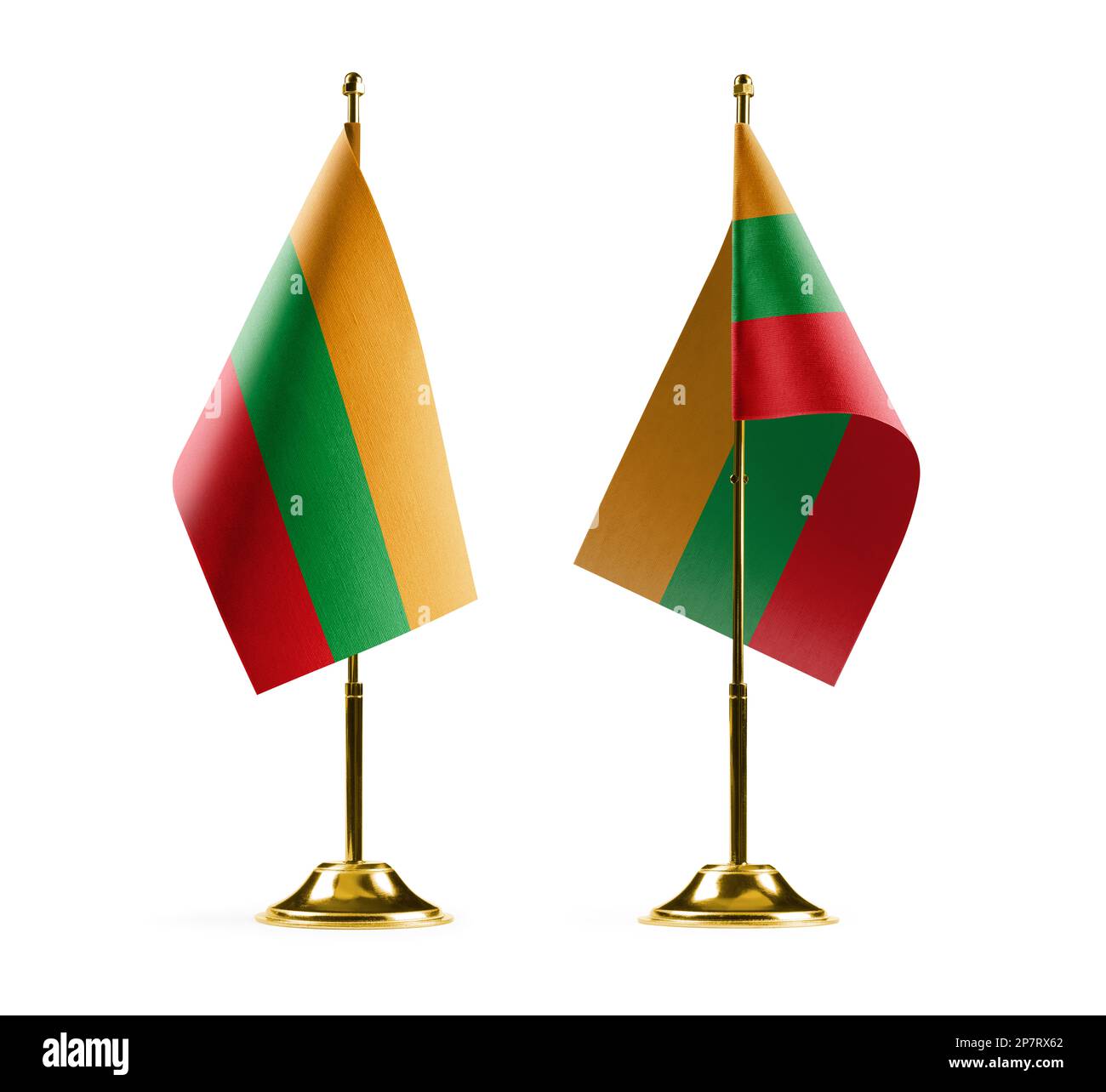 Small national flags of the Lithuania on a white background Stock Photo ...