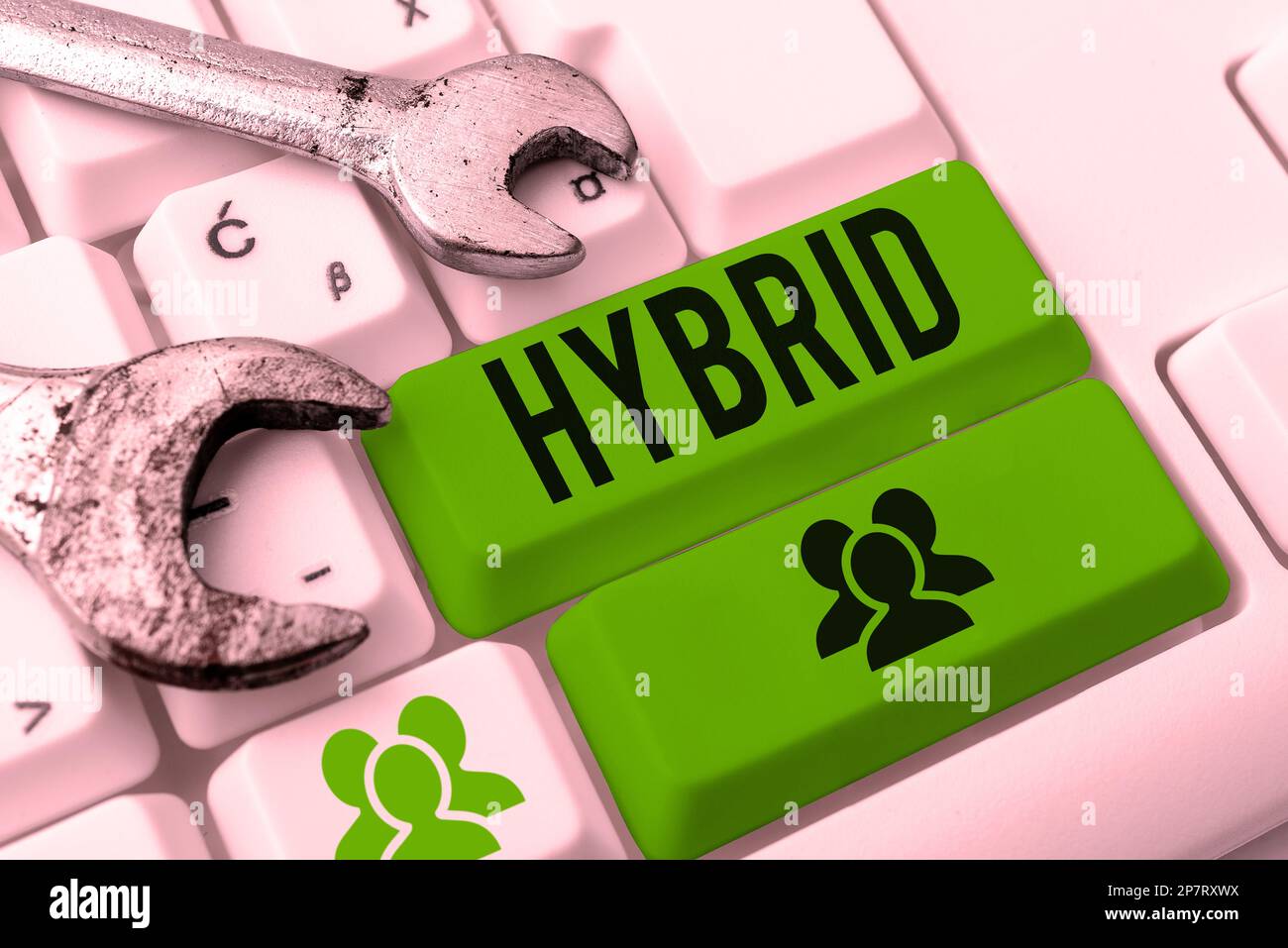 Handwriting text Hybrid. Business idea offspring of two plants or ...