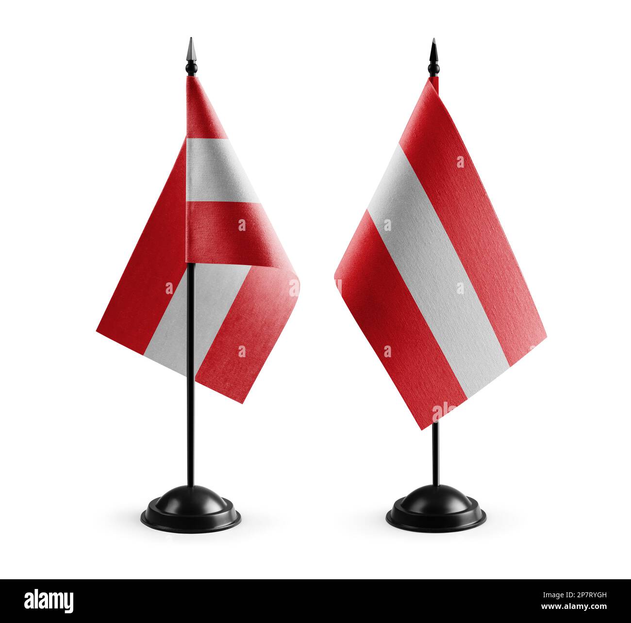 Small national flags of the Austria on a white background Stock Photo ...