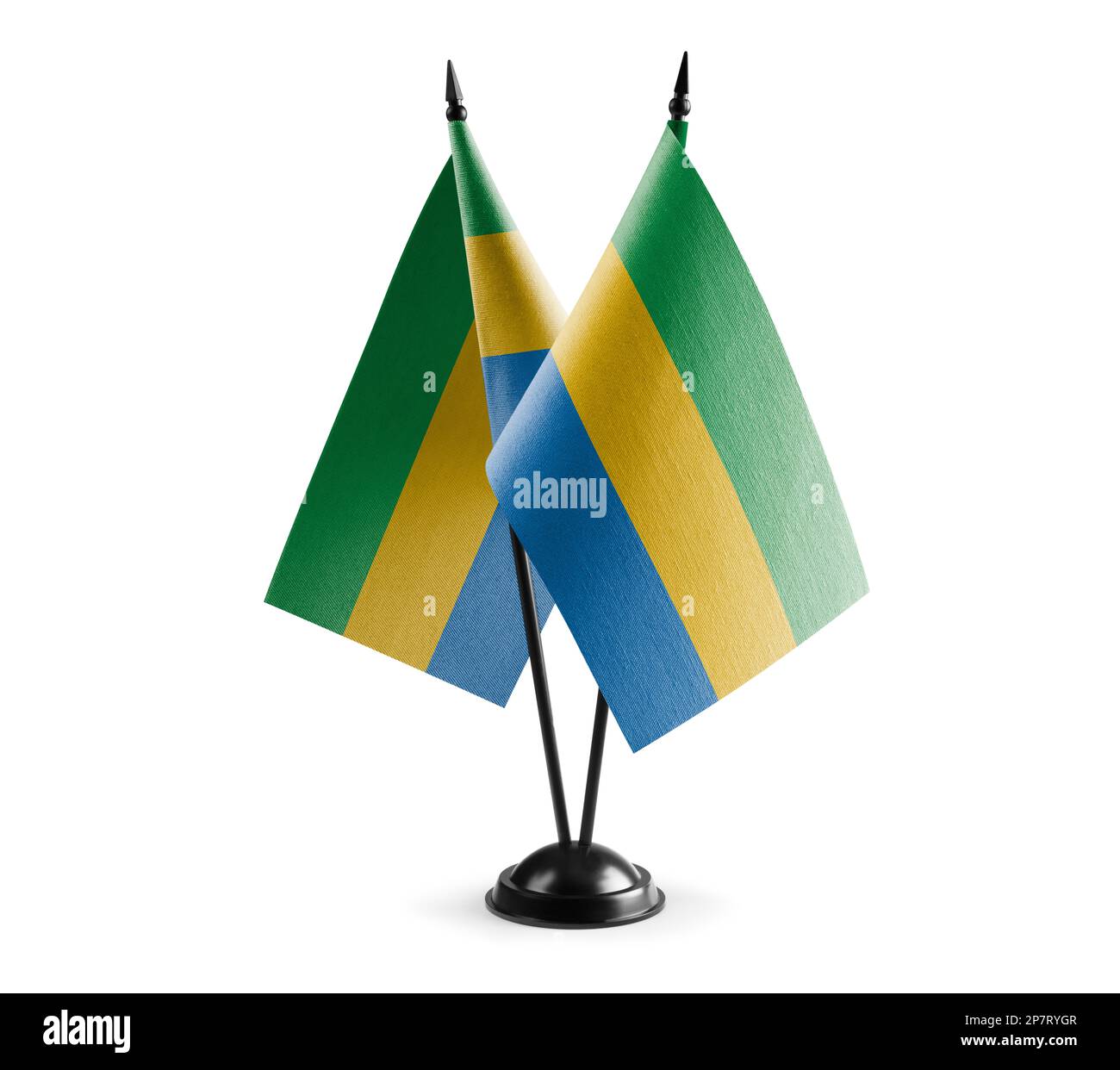 Small national flags of the Gabon on a white background Stock Photo - Alamy