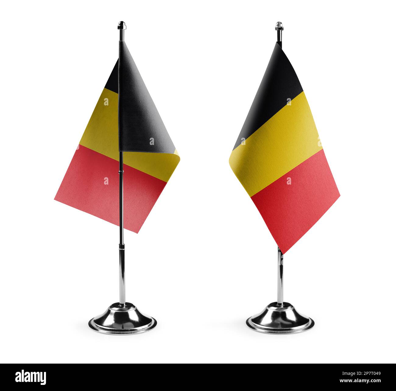 Small national flags of the Belgium on a white background Stock Photo ...