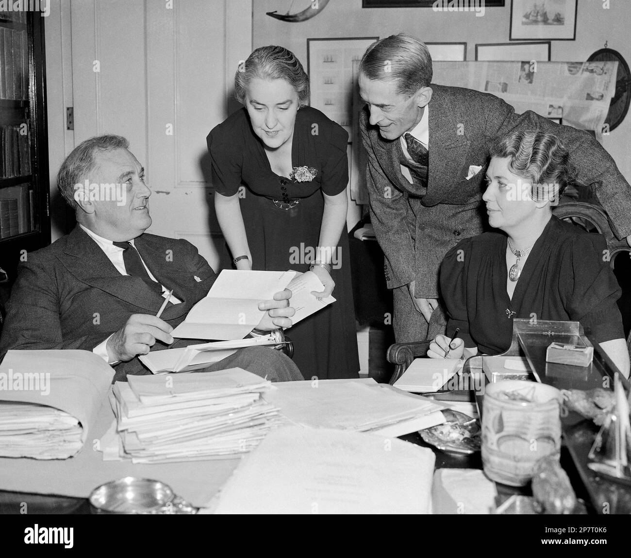 FILE - In this Nov. 4, 1938, file photo President Franklin D. Roosevelt ...