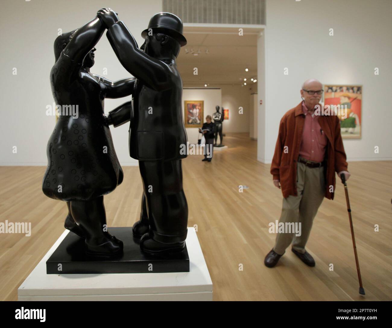 A sculpture by Colombia's Fernando Botero titled "Ballerini, Piccolo ...