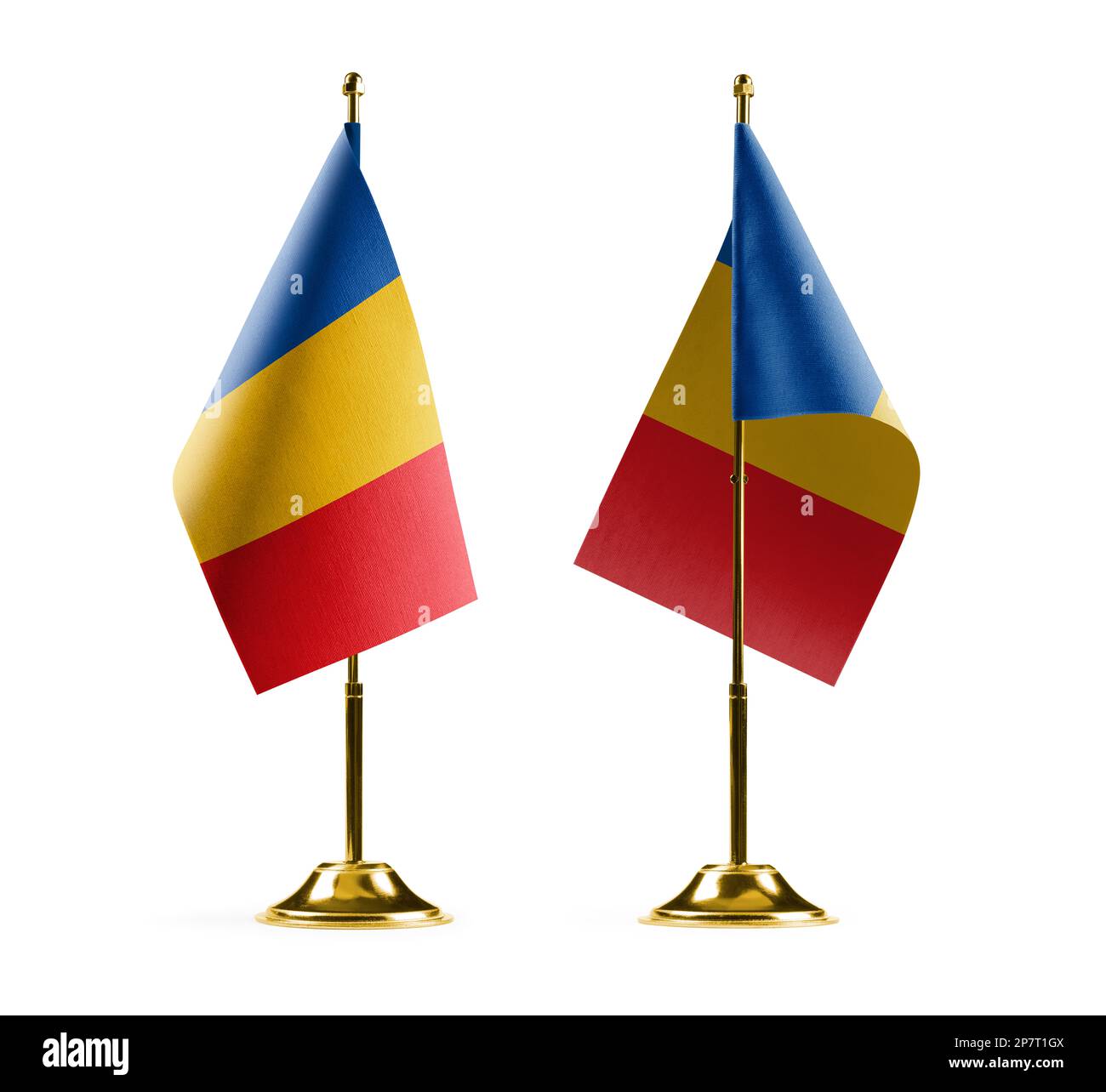Small national flags of the Chad on a white background Stock Photo - Alamy