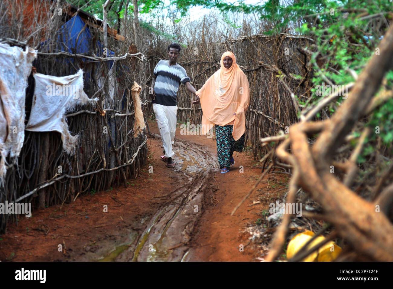 In this photo taken Tuesday Nov. 3, 2009 Fatuma Mohamed and her son ...