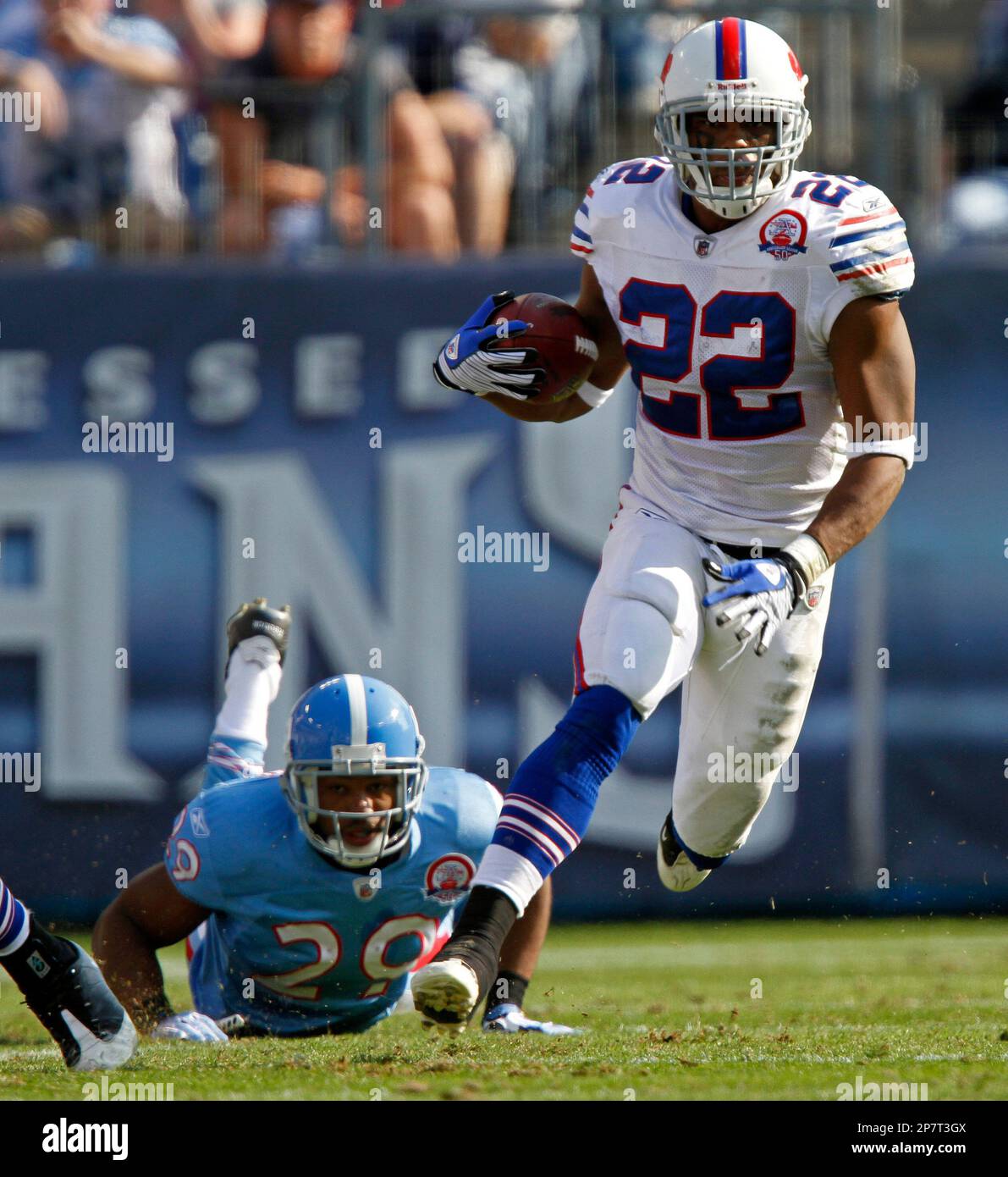 Buffalo Bills running back Fred Jackson (22) leaves Tennessee Titans ...
