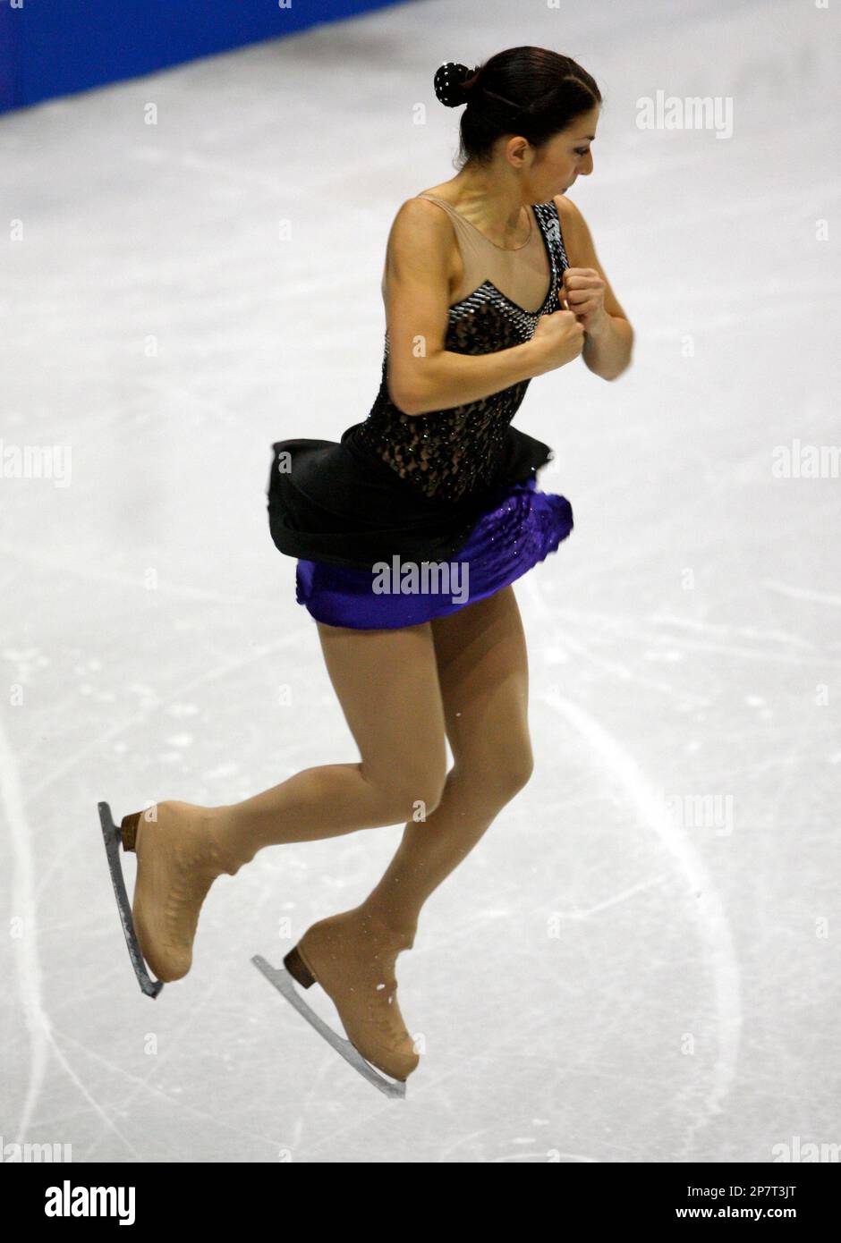 Tugba Karademir, of Turkey, performs in the ladies free skating program ...