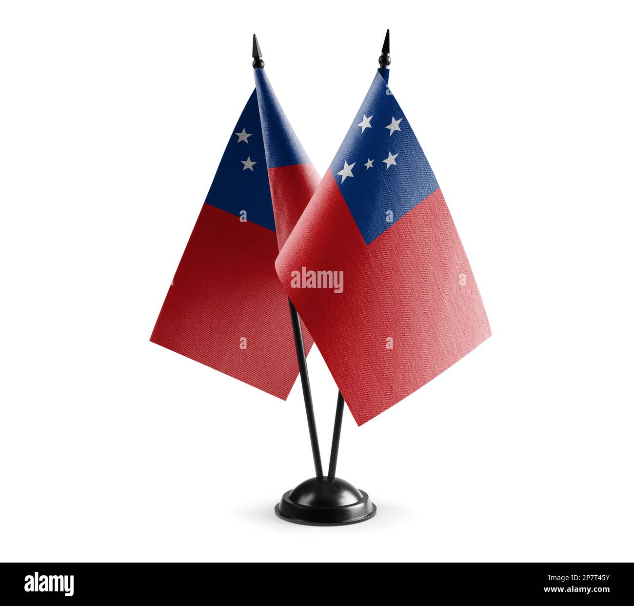 Small national flags of the Samoa on a white background Stock Photo - Alamy