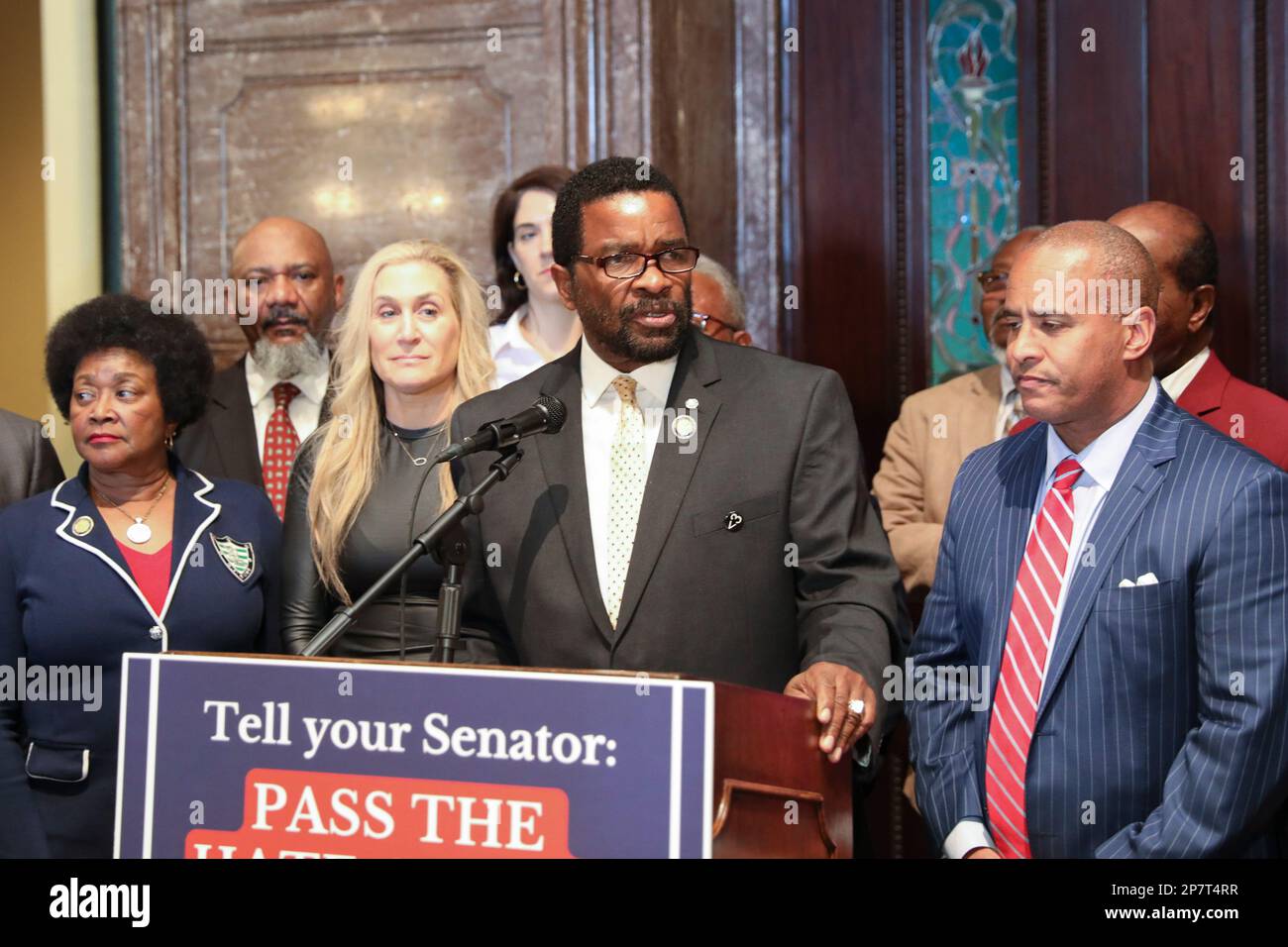 South Carolina Rep. Wendell Gillard, D-Charleston, speaks after the ...