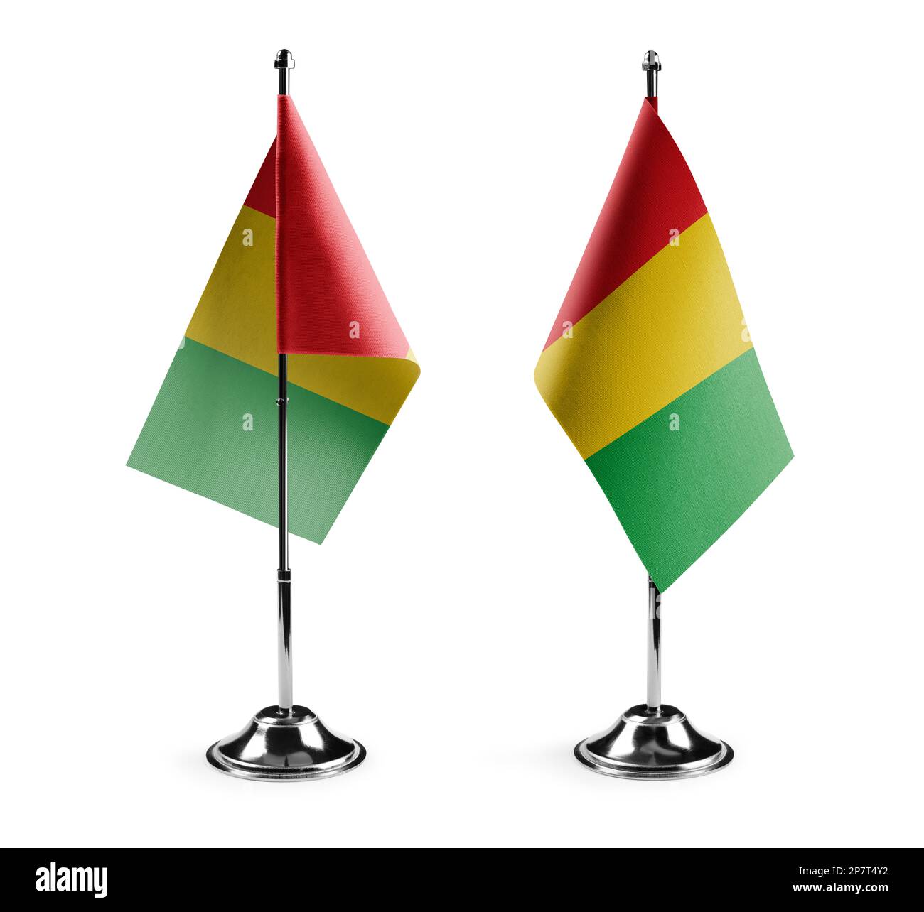 Small national flags of the Guinea on a white background Stock Photo ...