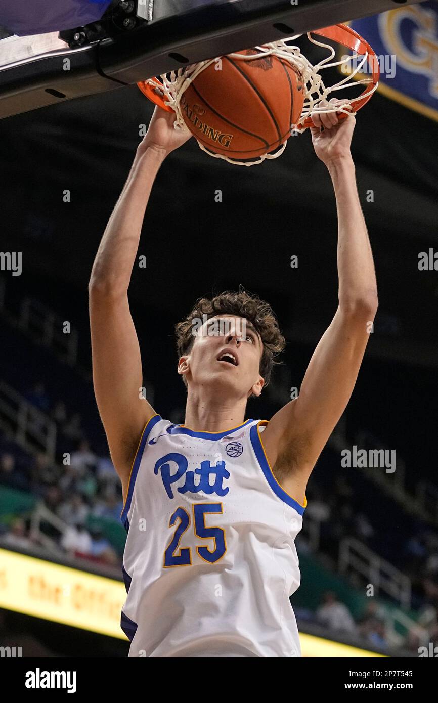 Pittsburgh forward Guillermo Diaz Graham dunks against Georgia Tech ...
