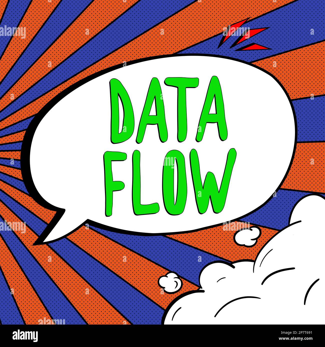 Sign displaying Data Flow. Business concept the movement of data through a system comprised of ...