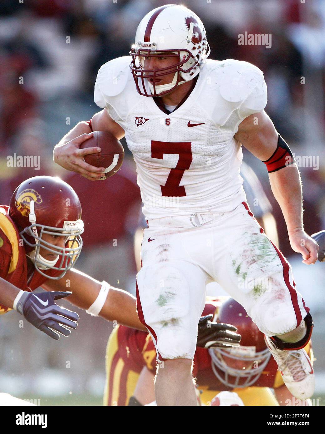 Stanford running back Toby Gerhart carries the ball against Southern ...