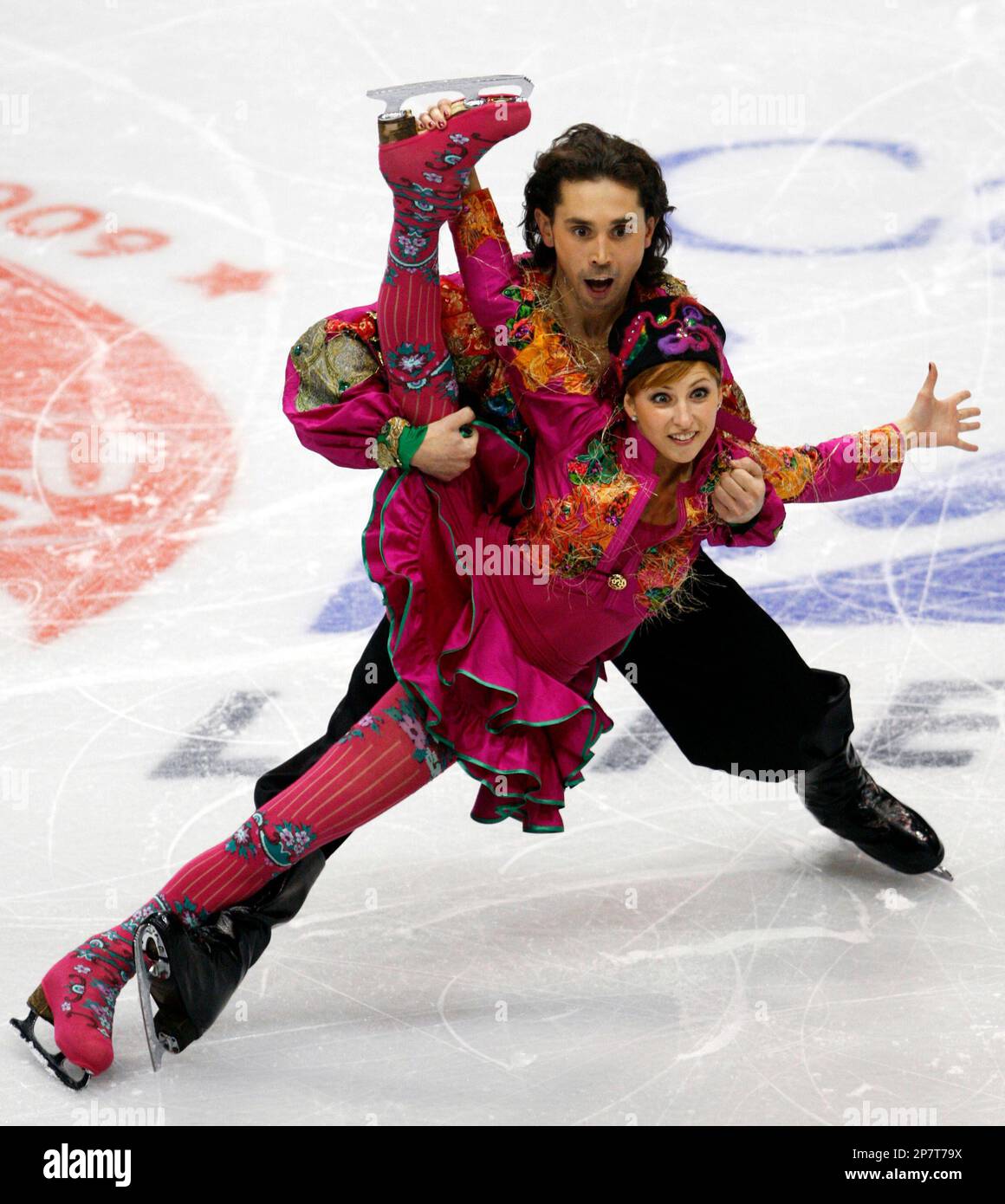 Jana Khokhlova, front, and Sergei Novitski, of Russia, perform in the ...