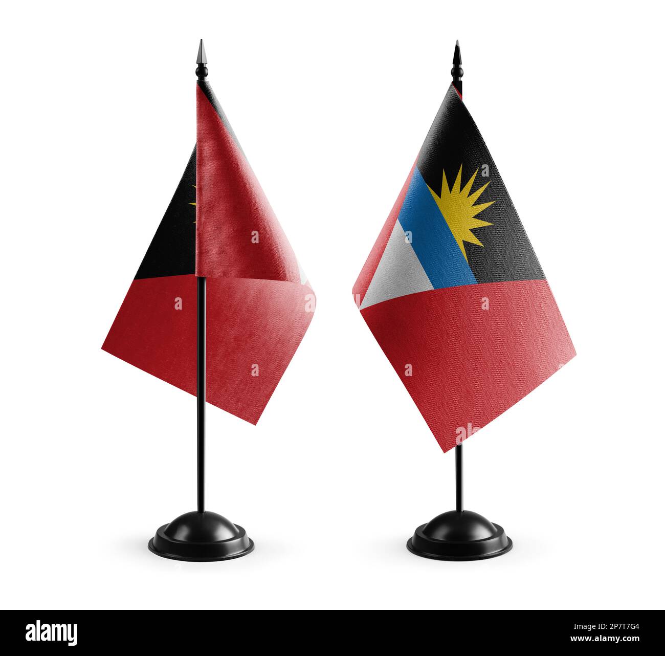Small national flags of the Antigua and Barbuda on a white background ...