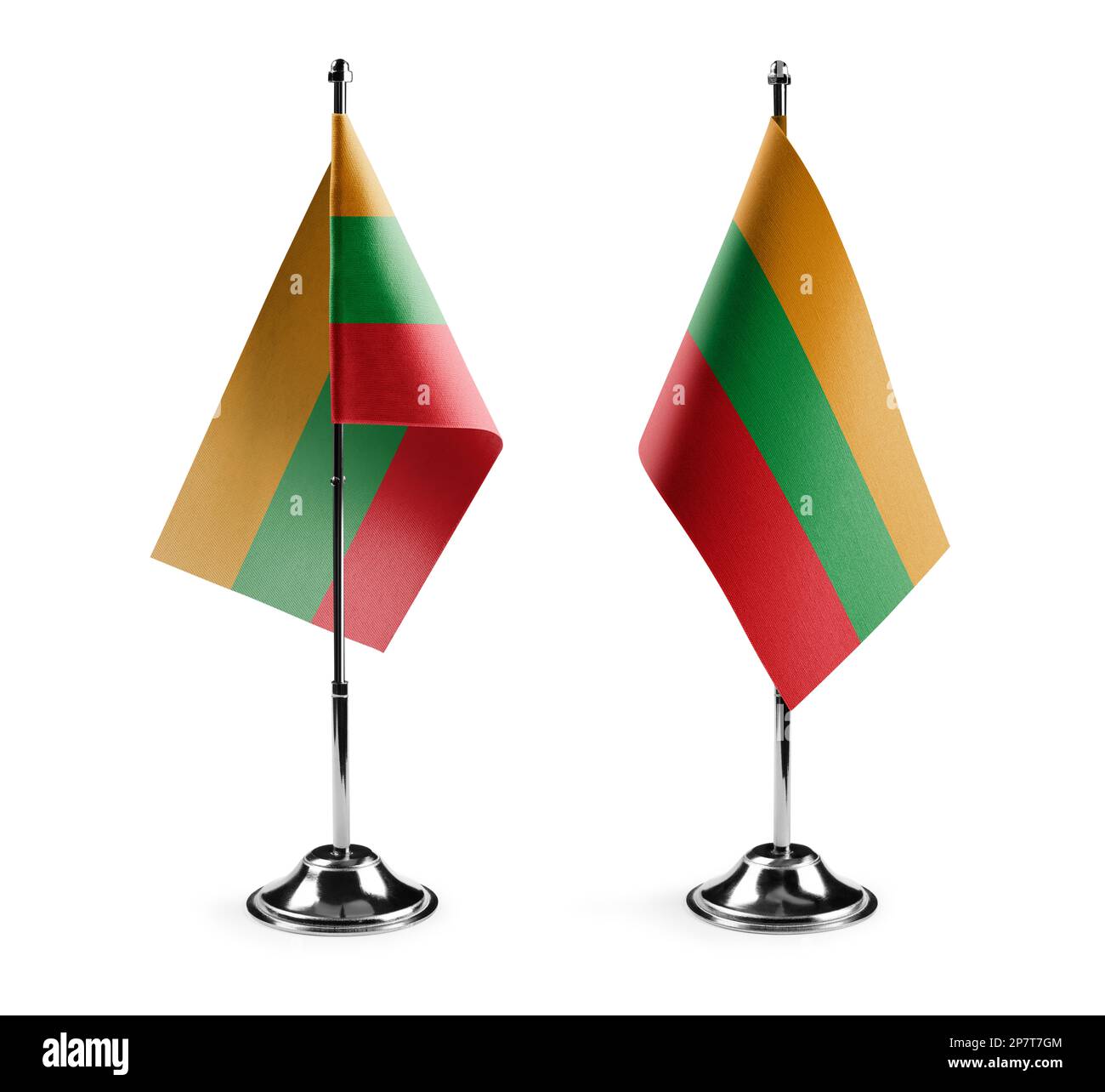 Small national flags of the Lithuania on a white background Stock Photo ...