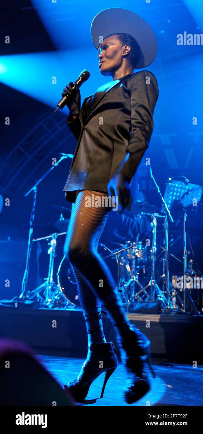 Jamaican Singer Actress And Model Grace Jones And Her {::Celebrating