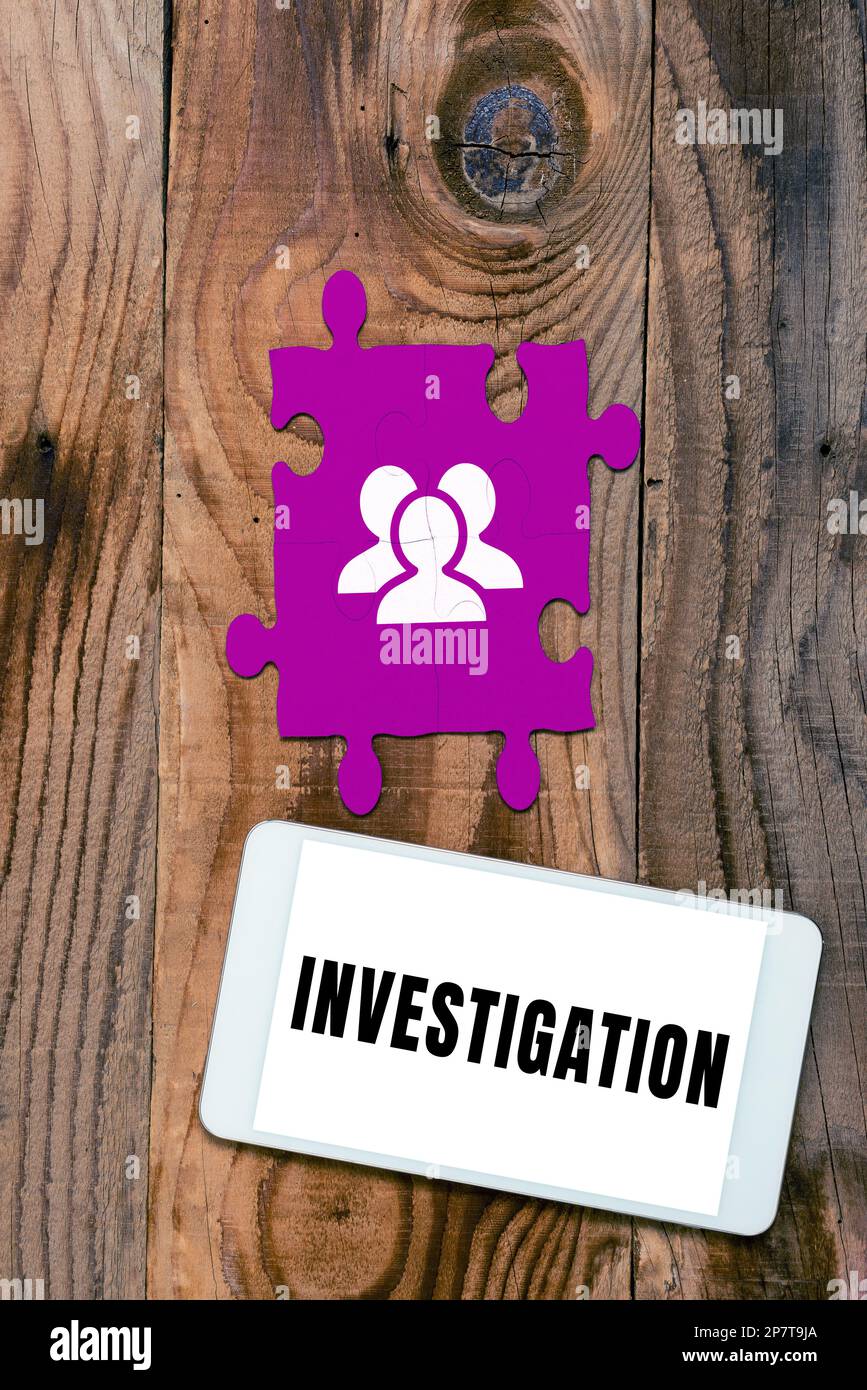 Inspiration showing sign Investigation. Internet Concept Formal inquiry ...