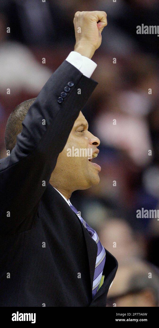 Philadelphia 76ers coach Eddie Jordan directs his team in the first ...