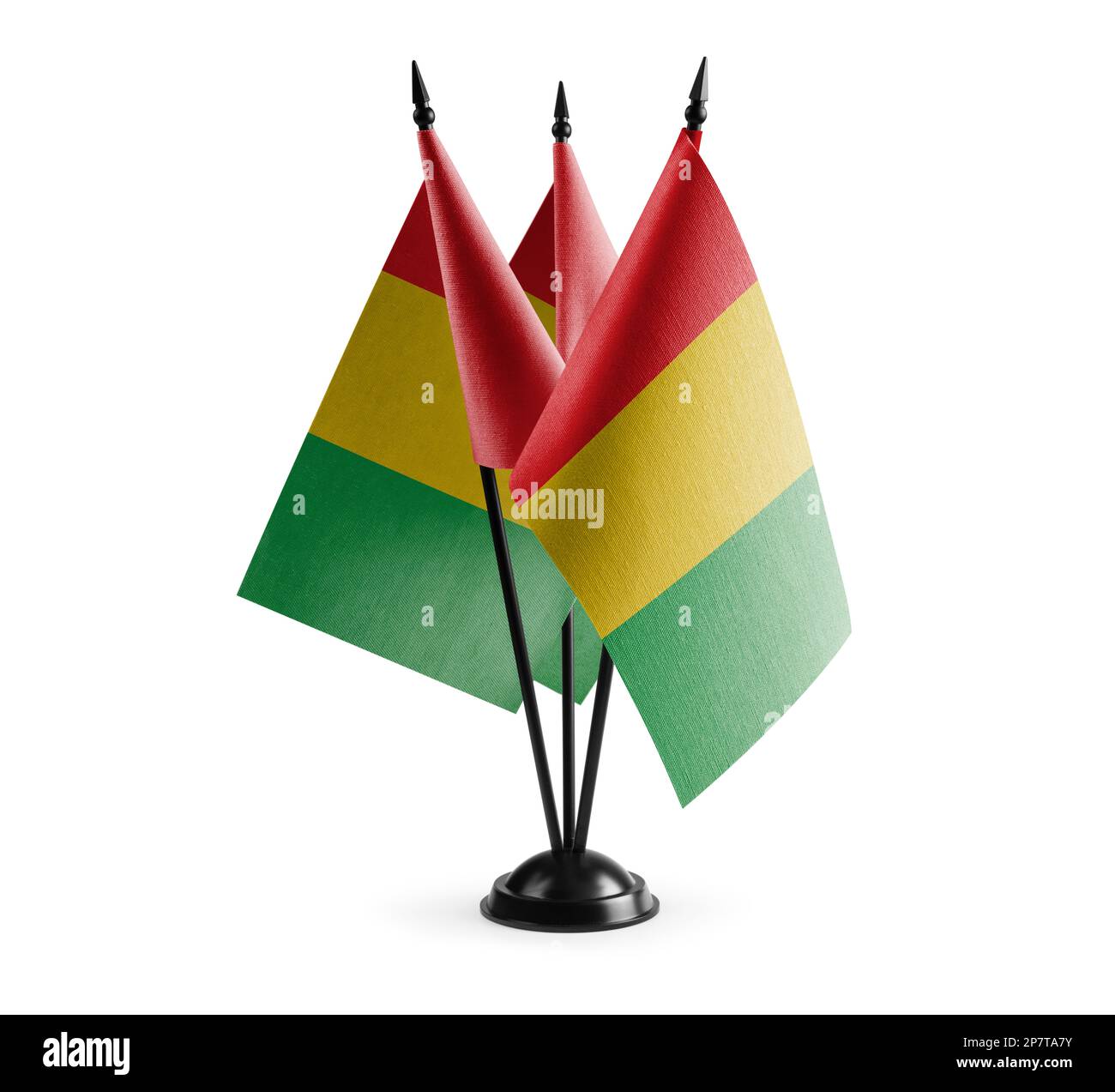 Small national flags of the Guinea on a white background Stock Photo ...