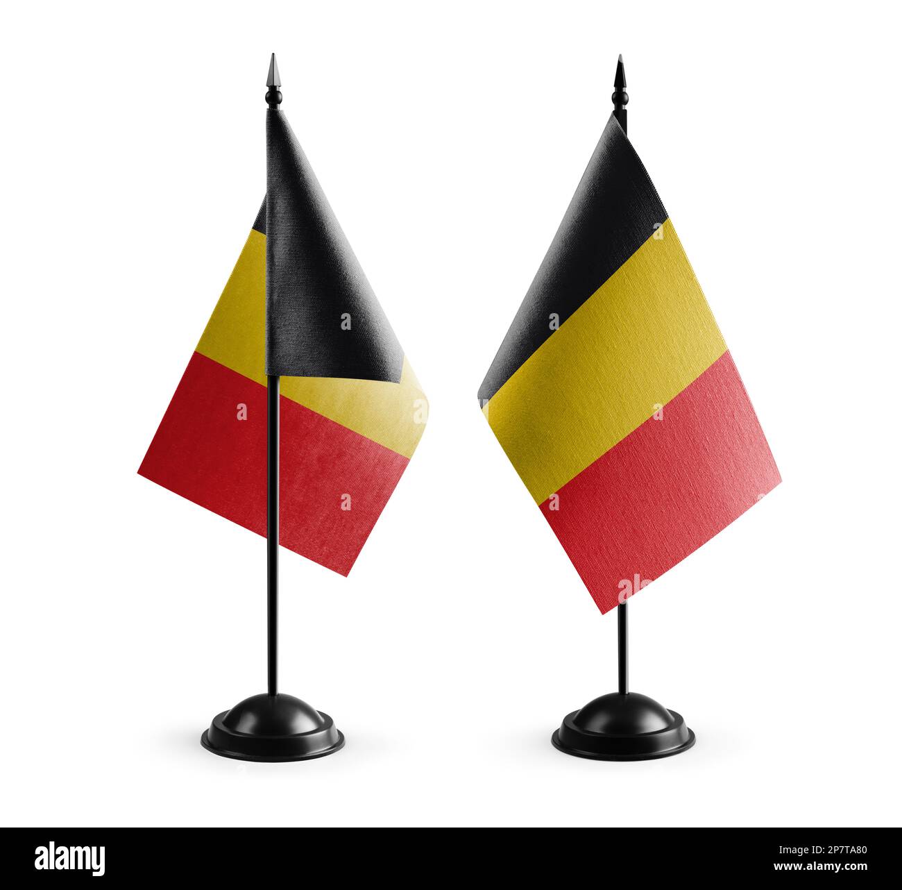 Small national flags of the Belgium on a white background Stock Photo ...