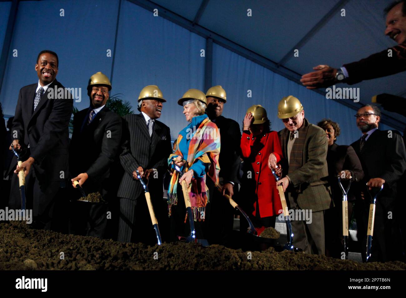 From the left, Councilman Darrell Clark, Mayor Michael Nutter, Barnes ...