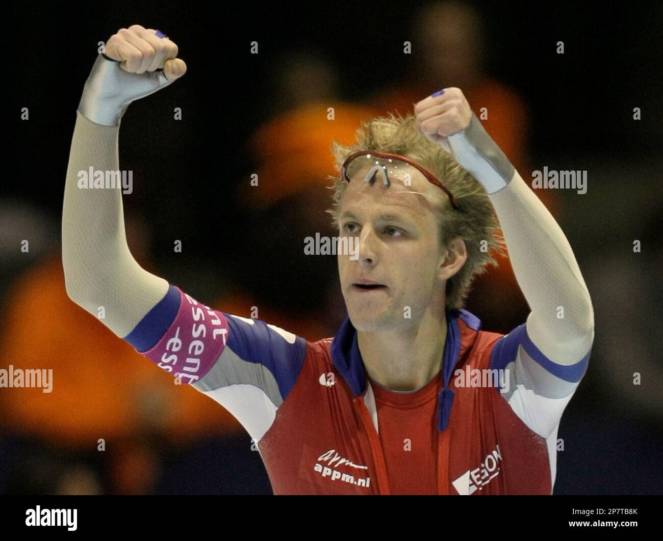 Ronald Mulder of Netherlands reacts after his 500 meters men's race of ...
