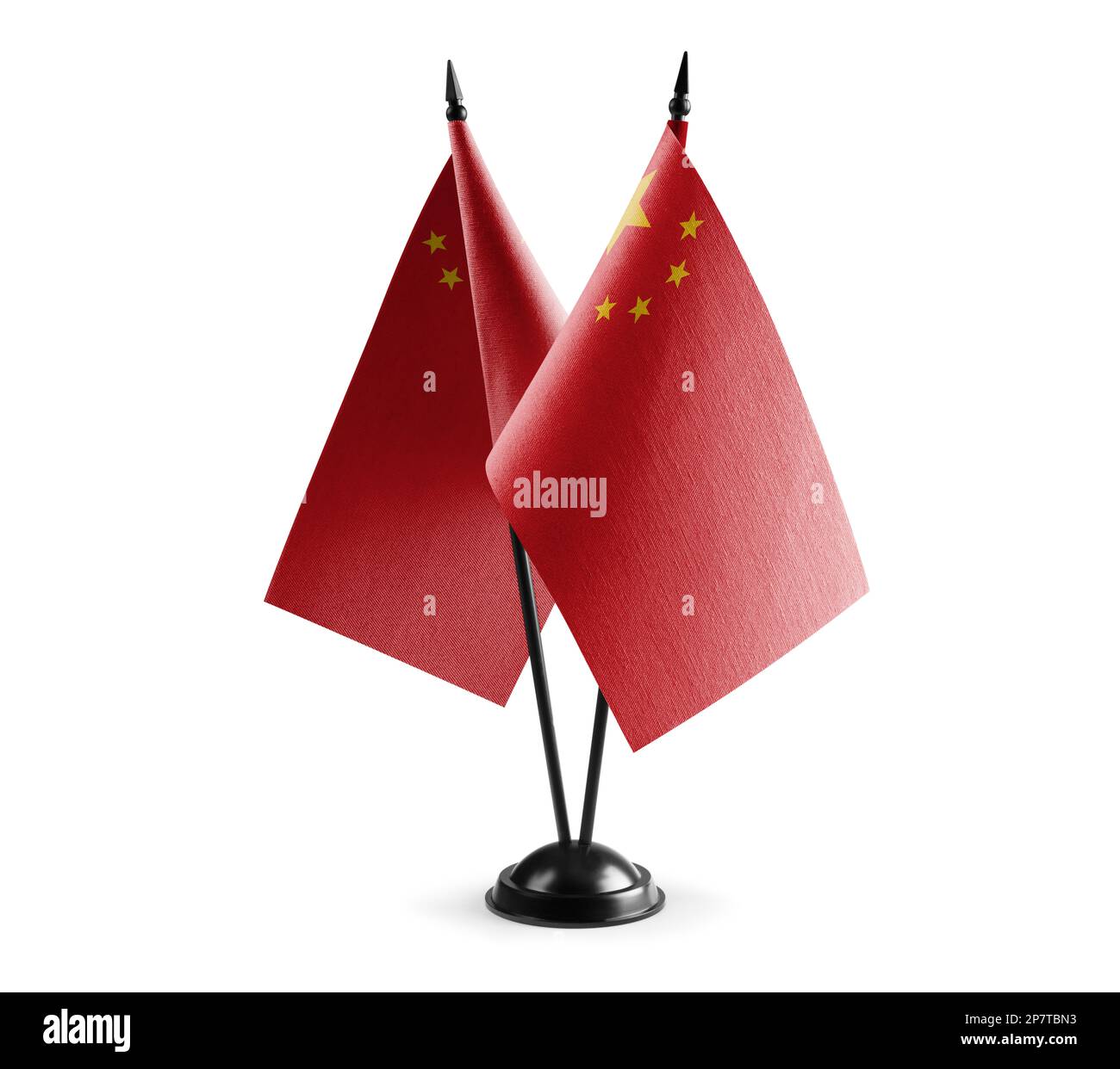 Small national flags of the China on a white background Stock Photo - Alamy