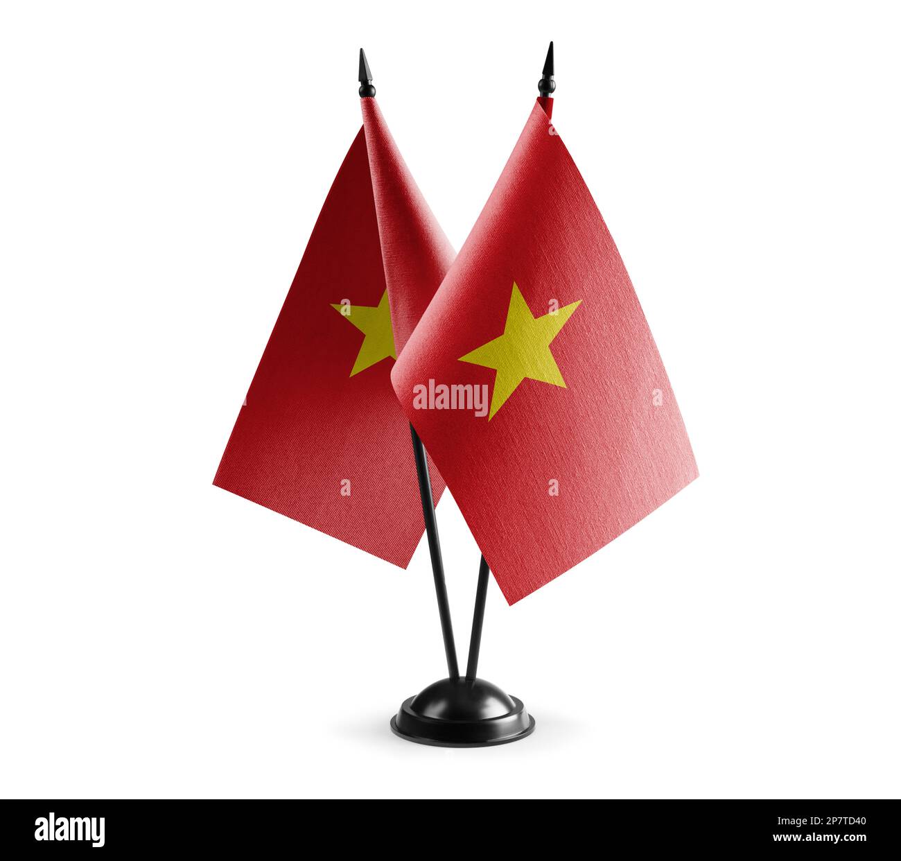 Small national flags of the Vietnam on a white background Stock Photo ...