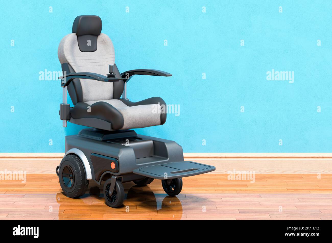 Motorized Power Chair in room near wall, 3D rendering Stock Photo - Alamy