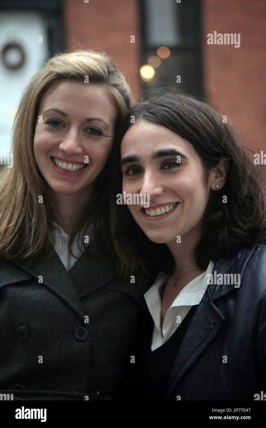 This photo taken Nov. 10, 2009 shows Emily, left, and Sarah Kunstler ...