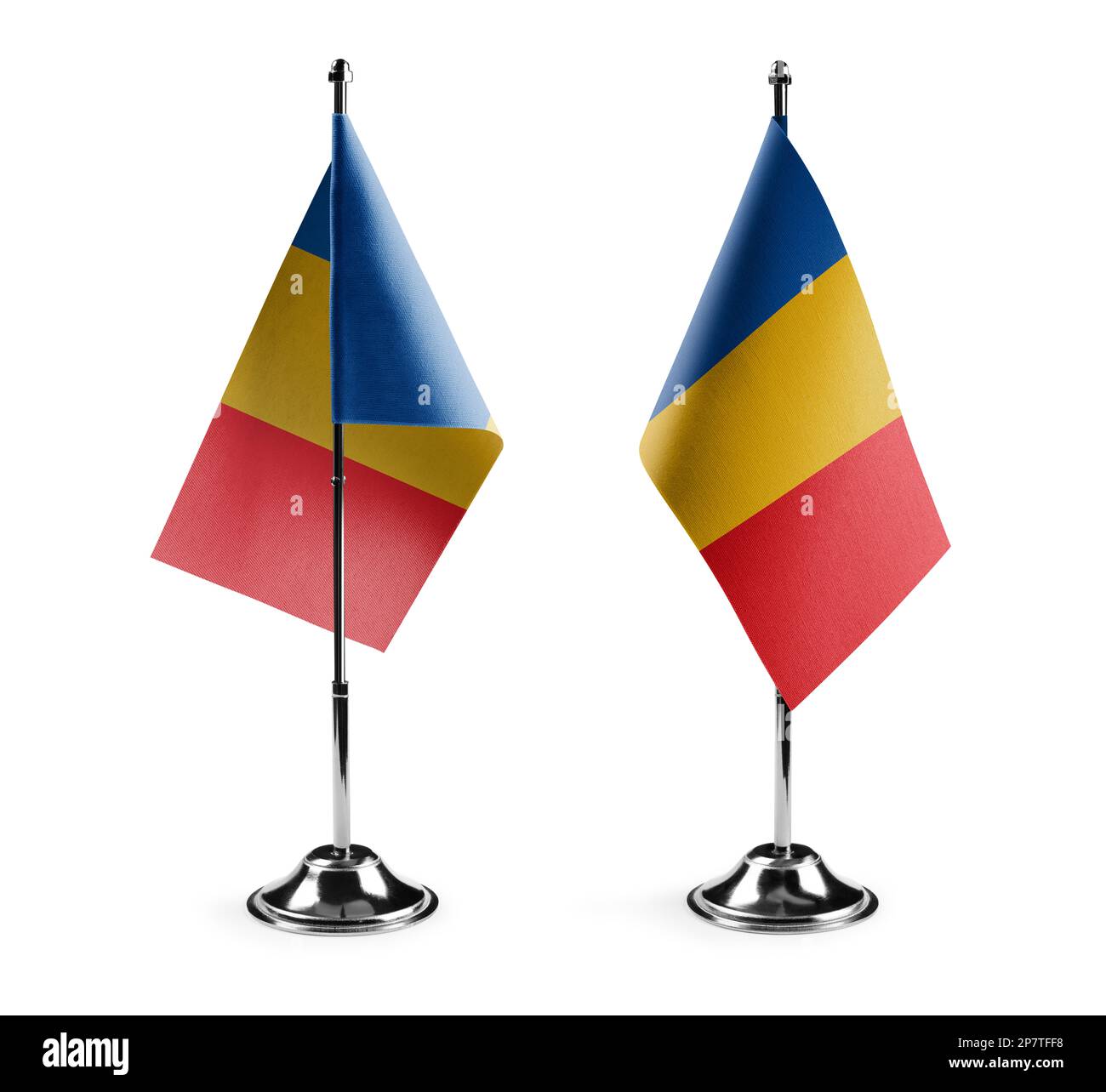 Small national flags of the Chad on a white background Stock Photo - Alamy