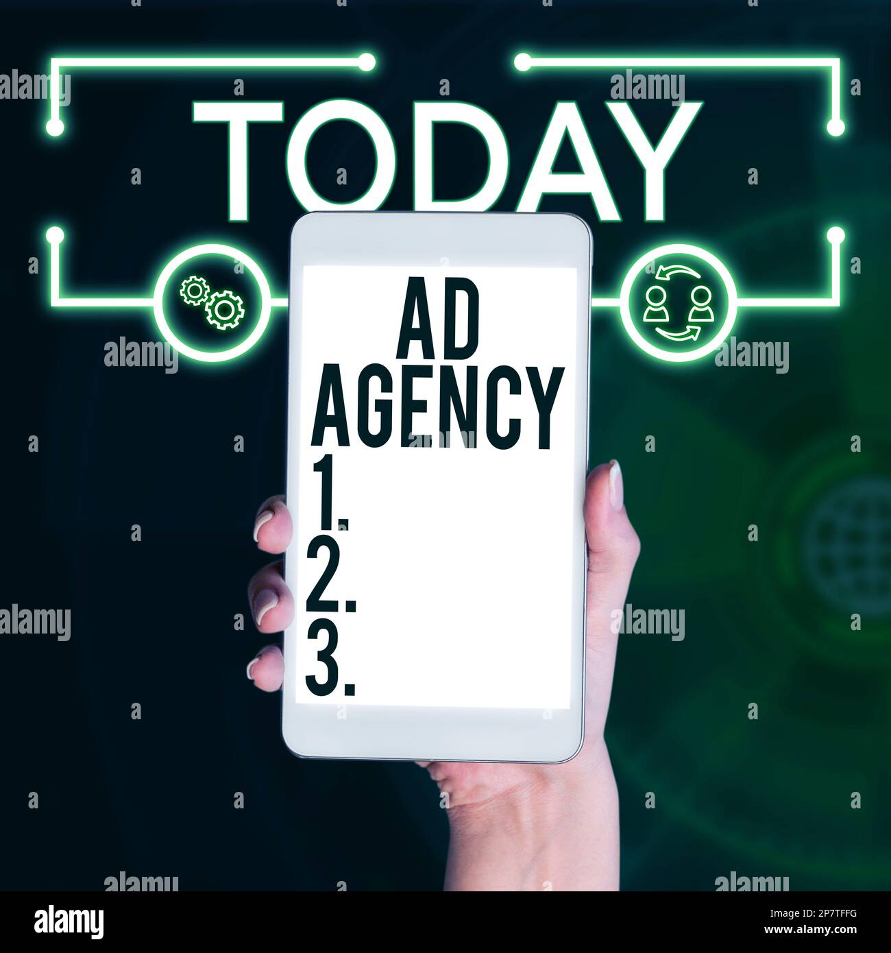 Hand writing sign Ad Agency. Business overview business dedicated to ...