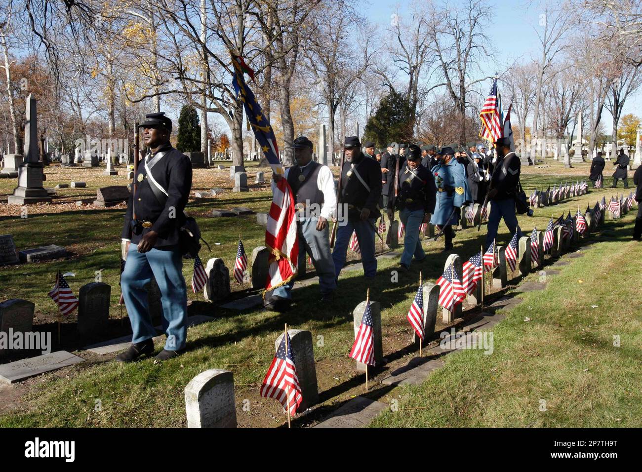 Members of the 102nd United States Colored Troops Co. B re-enactment ...
