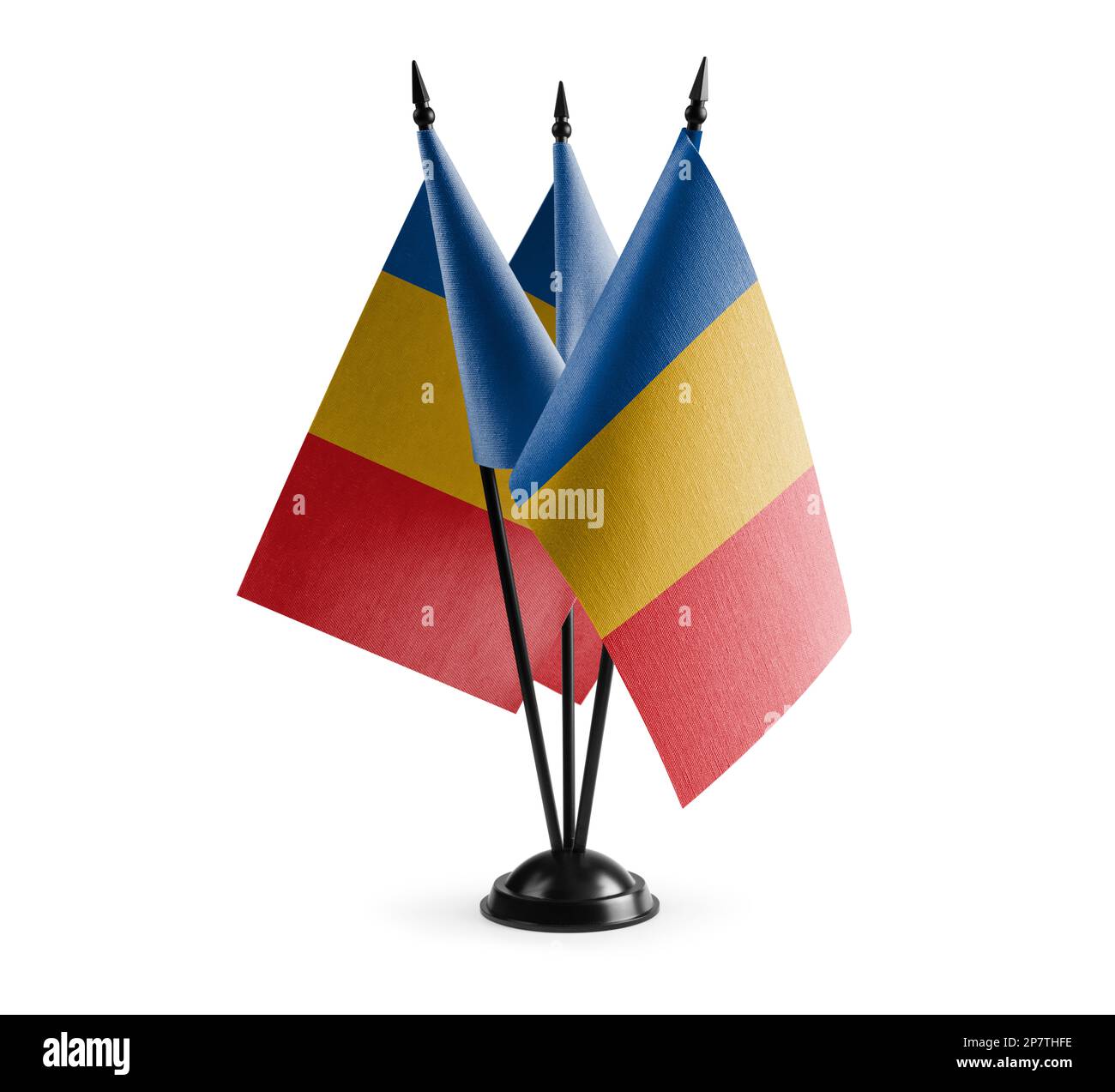 Small national flags of the Chad on a white background Stock Photo - Alamy